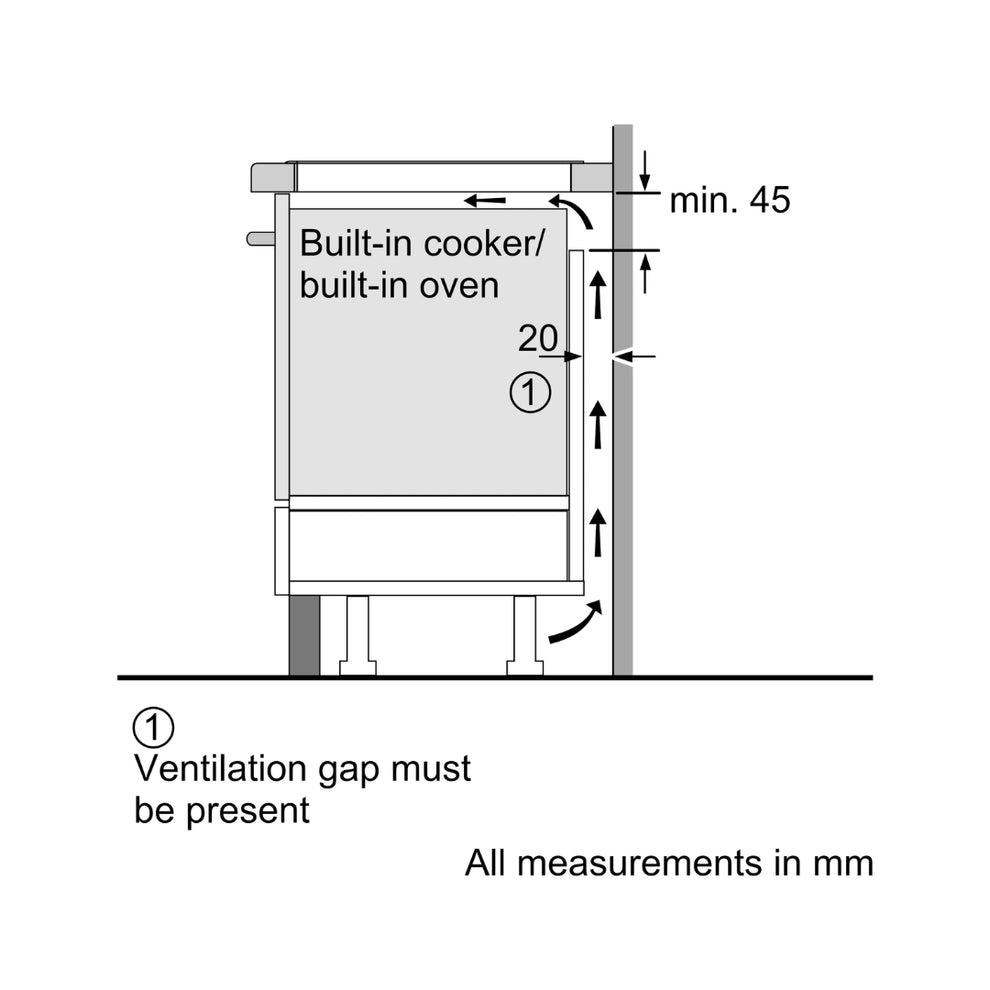 Bosch - Built In Induction Hob - PIE651BB5I with 4 Zones and 60 cm size ...