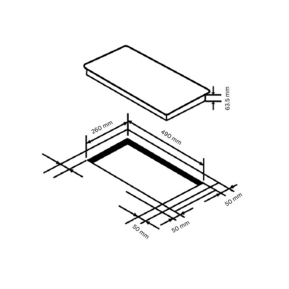Hafele - Built In Induction Hob - NERO 30 with 2 Zones and 30 cm size on Decure.in
