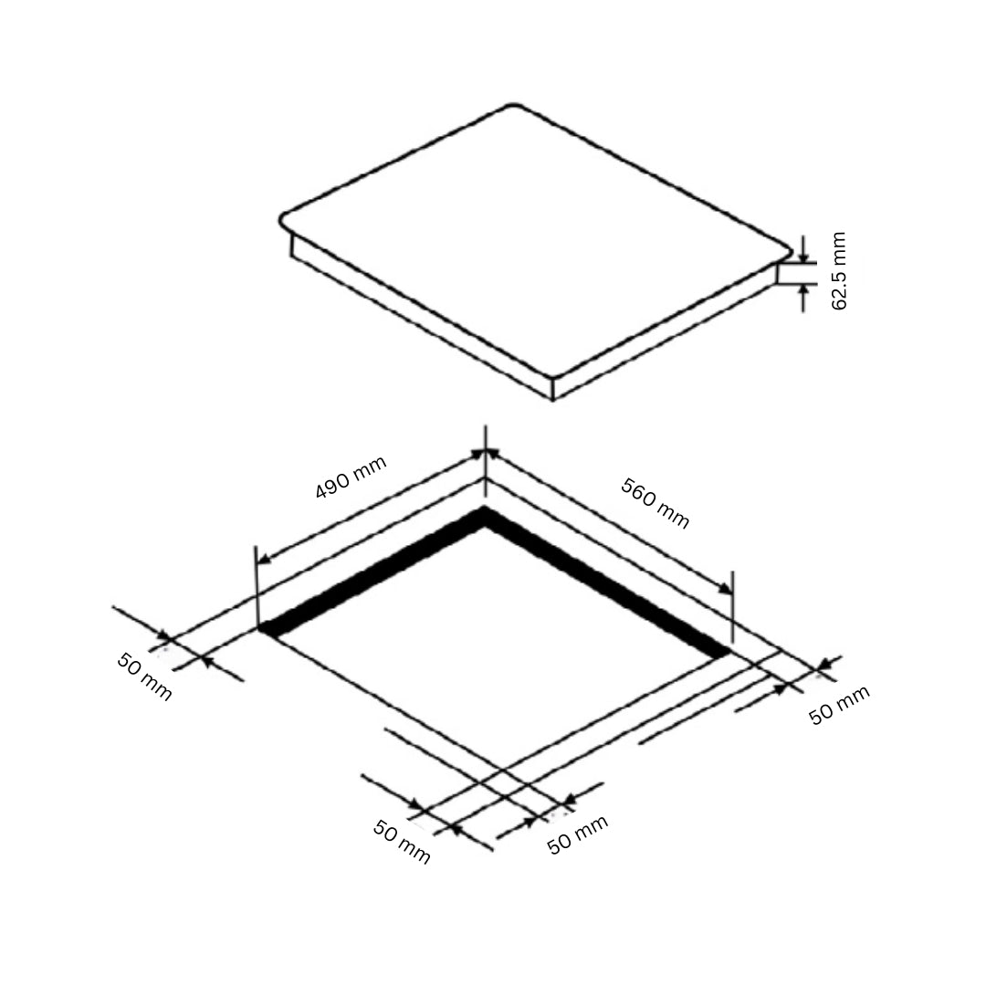 Hafele - Built In Induction Hob - NERO 60 with 4 Zones and 60 cm size ...