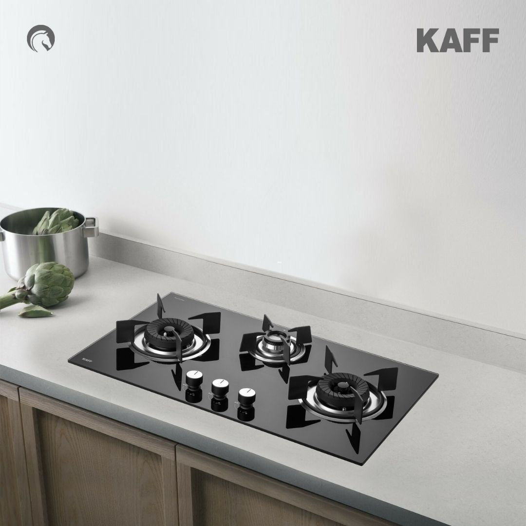 Kaff 78 cm 3 Burner Hob Premier Range KPH 783 B on Decure.in