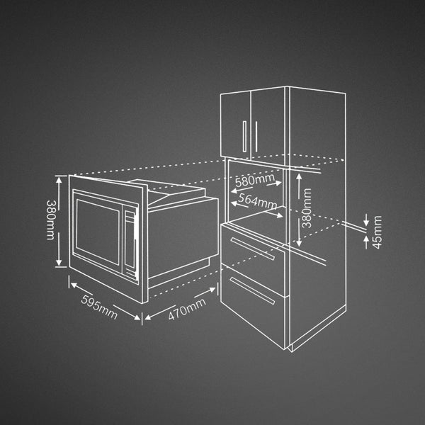 Kaff - Built-In Microwave - KMW HN 6 BLK on decure.in – Decure.in