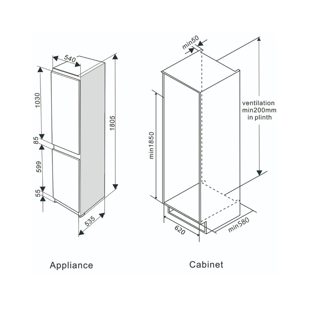 Kaff Built-In Built-In Refrigerator 237 Ltrs KRF 237 BI on decure.in ...