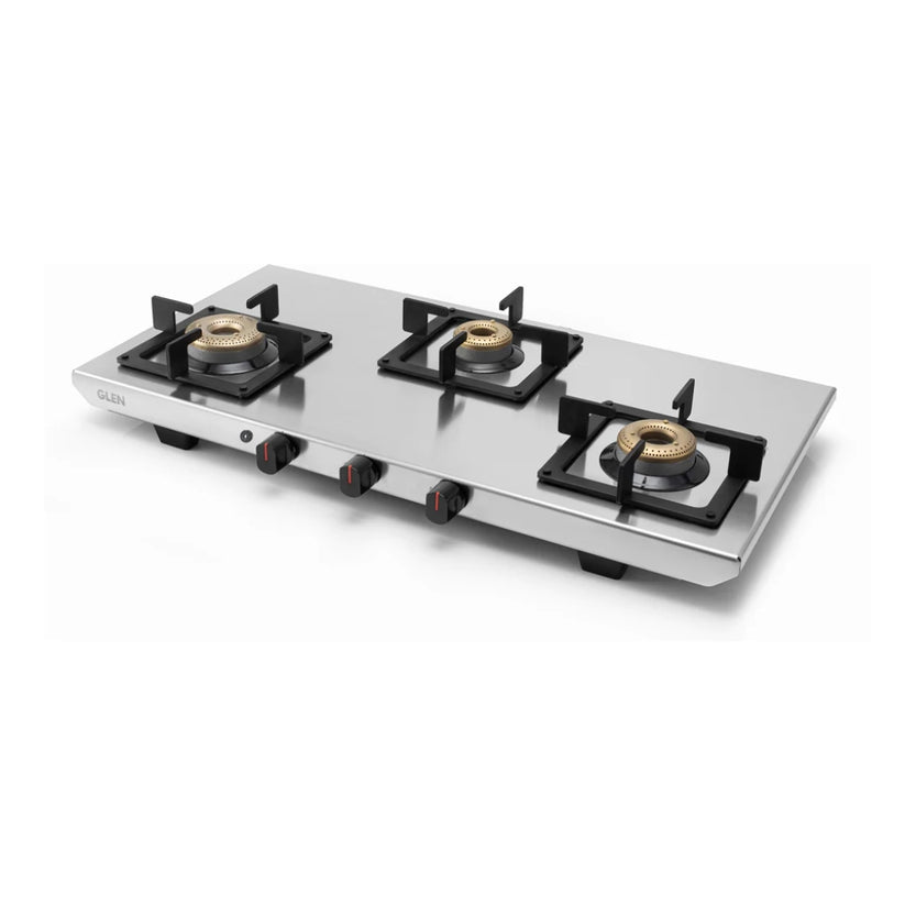 Glen 77 cm 3 Burner Cooktop Ultra Tuff Series ULTRA TUFF 1053 UT SS on Decure.in
