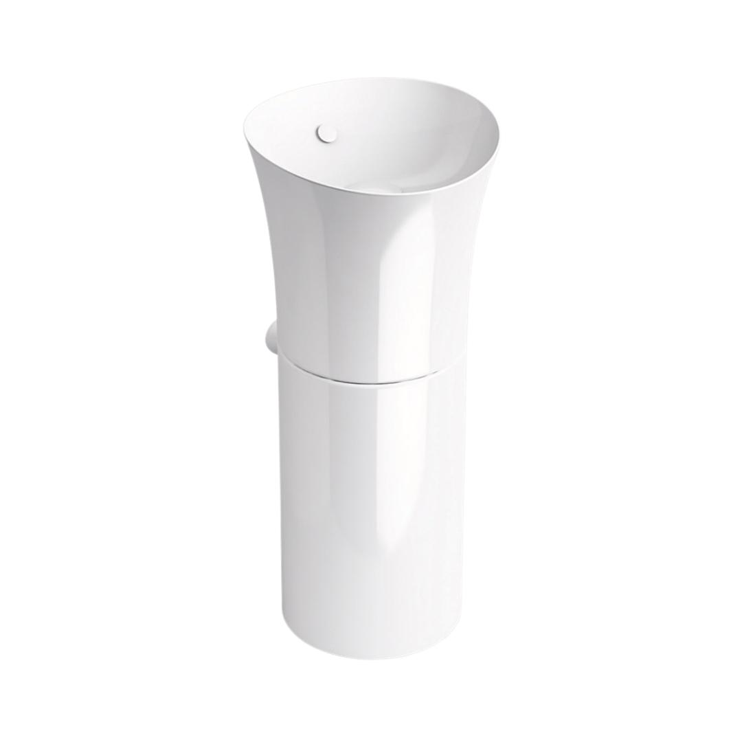 Kohler - Floor Standing Circle White Wash Basin - Veil - K-20701-0 by ...