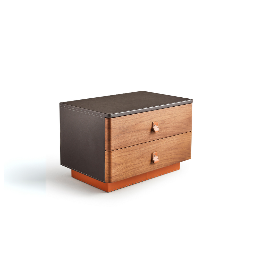 The Harmony Bedside Table - Natural Walnut only on Decure.in