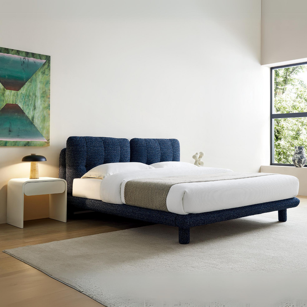 The Zoe Bed - Blue Fabric only on Decure.in