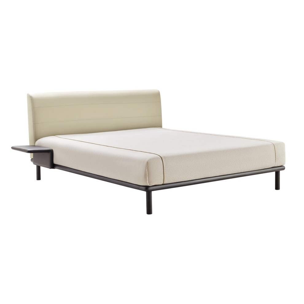 The Hugo Bed - Off White Leather only on Decure.in