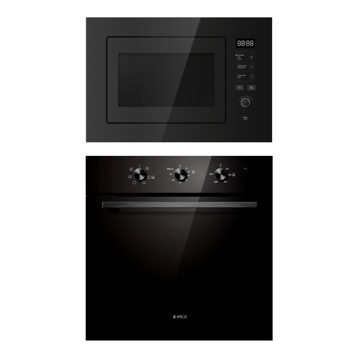Elica Built In Oven EPBI 880 MMF + Elica Built-In Microwave EPBI MWO GL ...