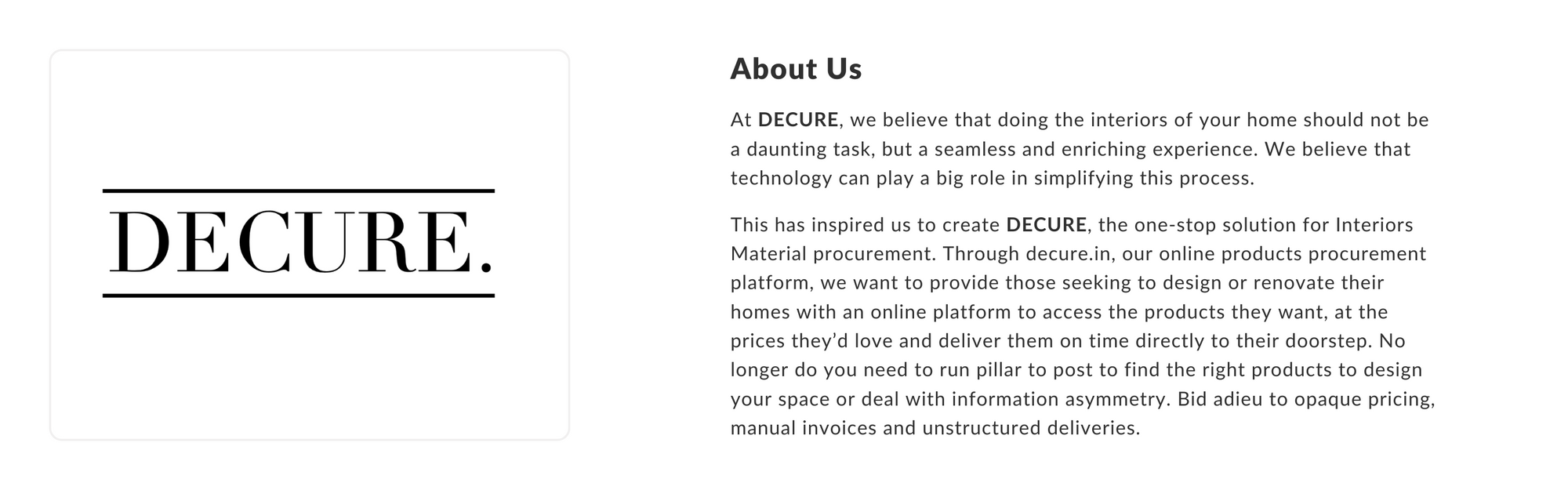 About Us – Decure.in