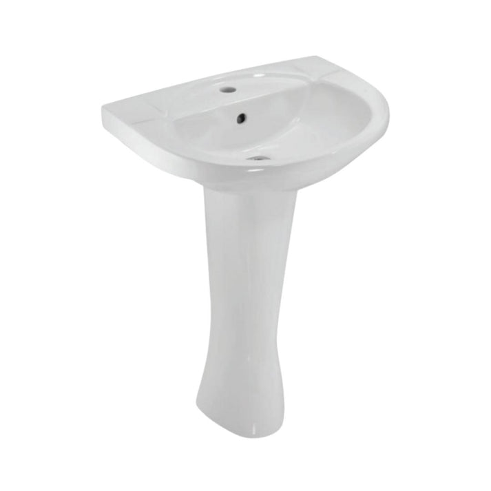 Jaquar - Full Pedestal Oval White Wash Basin - Continental - CNS WHT ...