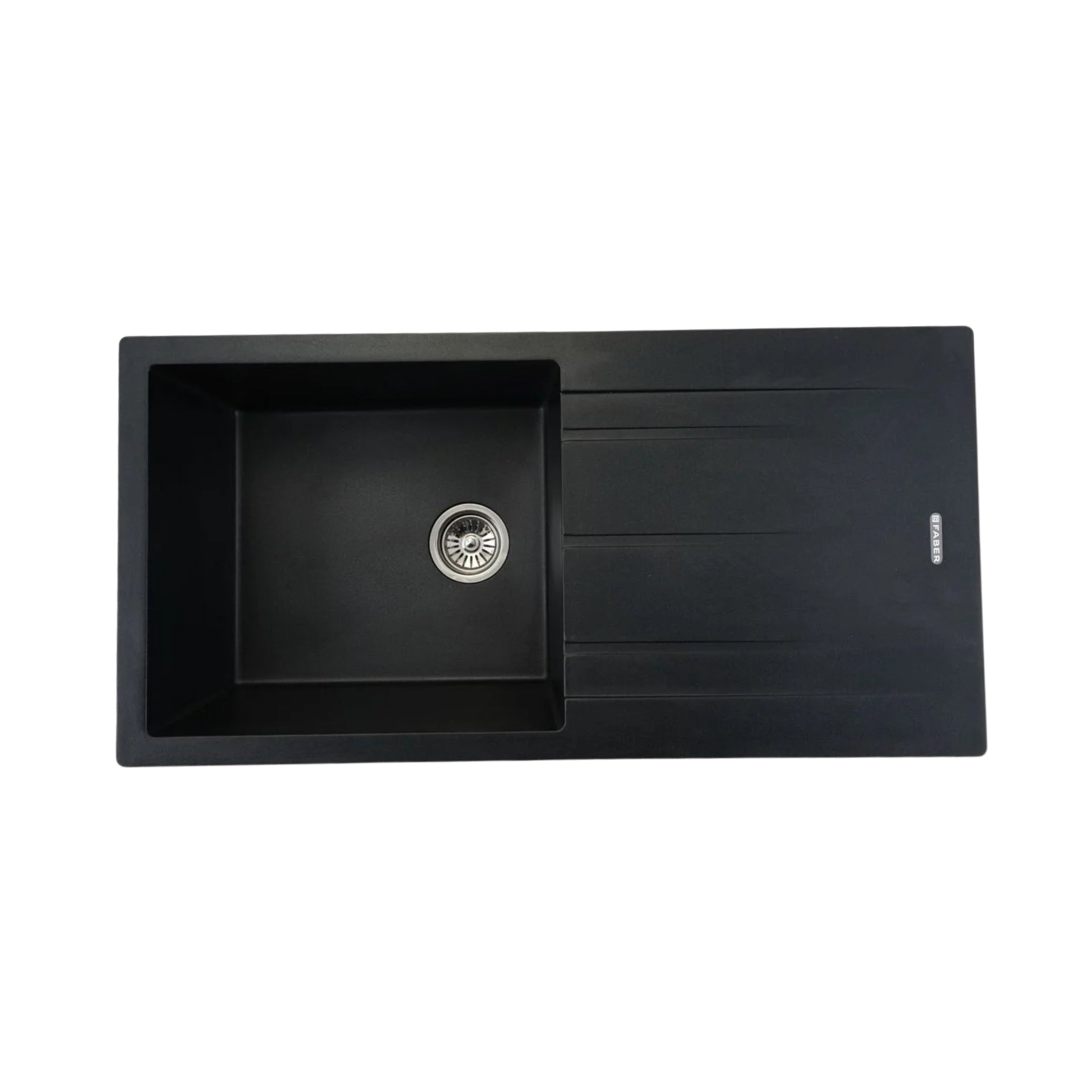 Faber Quartz Sink VRG 611-100 ( 40 x 20 inches ) - Coal shade on Decure.in