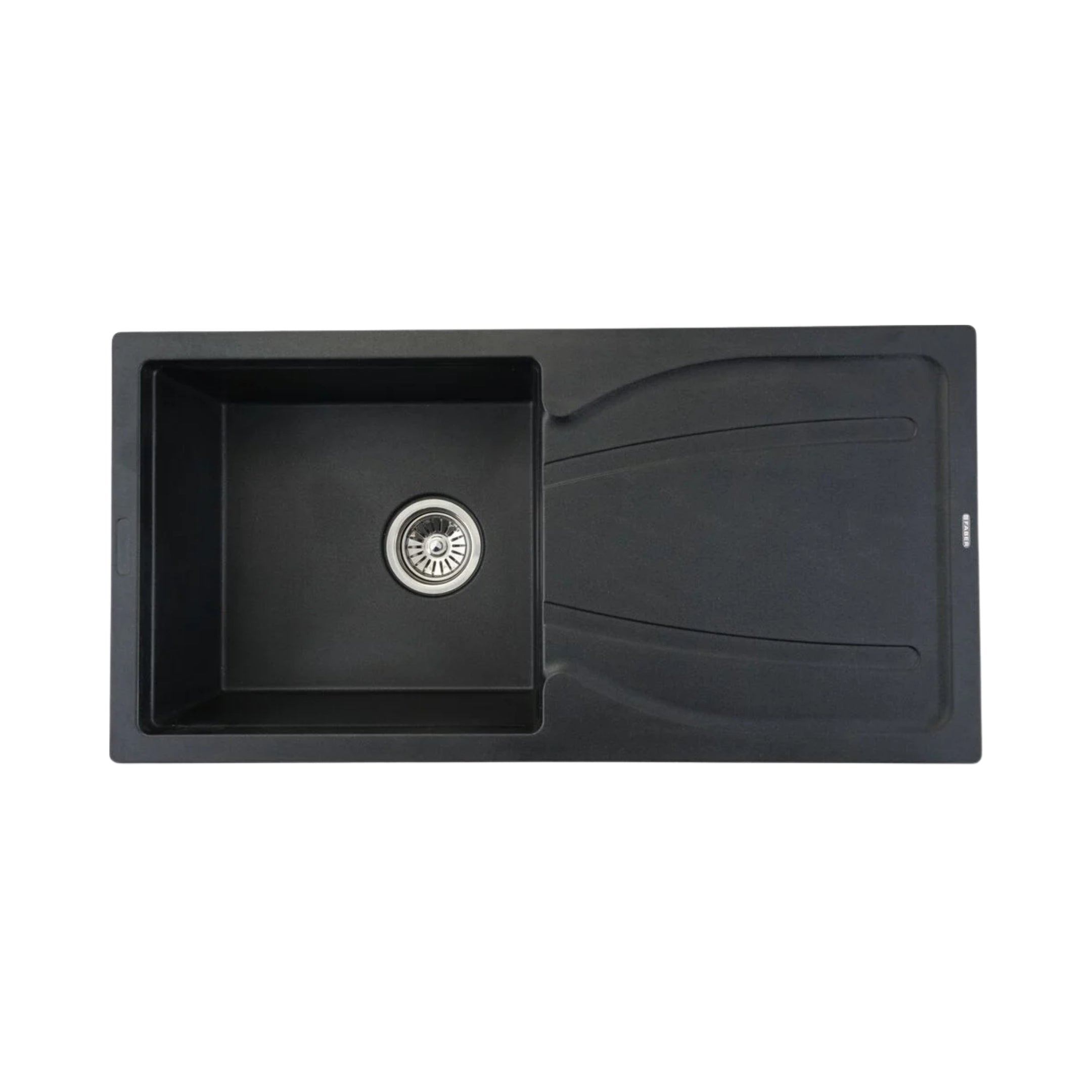 Faber Quartz Sink VRG 611-86 ( 34 x 17 inches ) - Coal shade on Decure.in