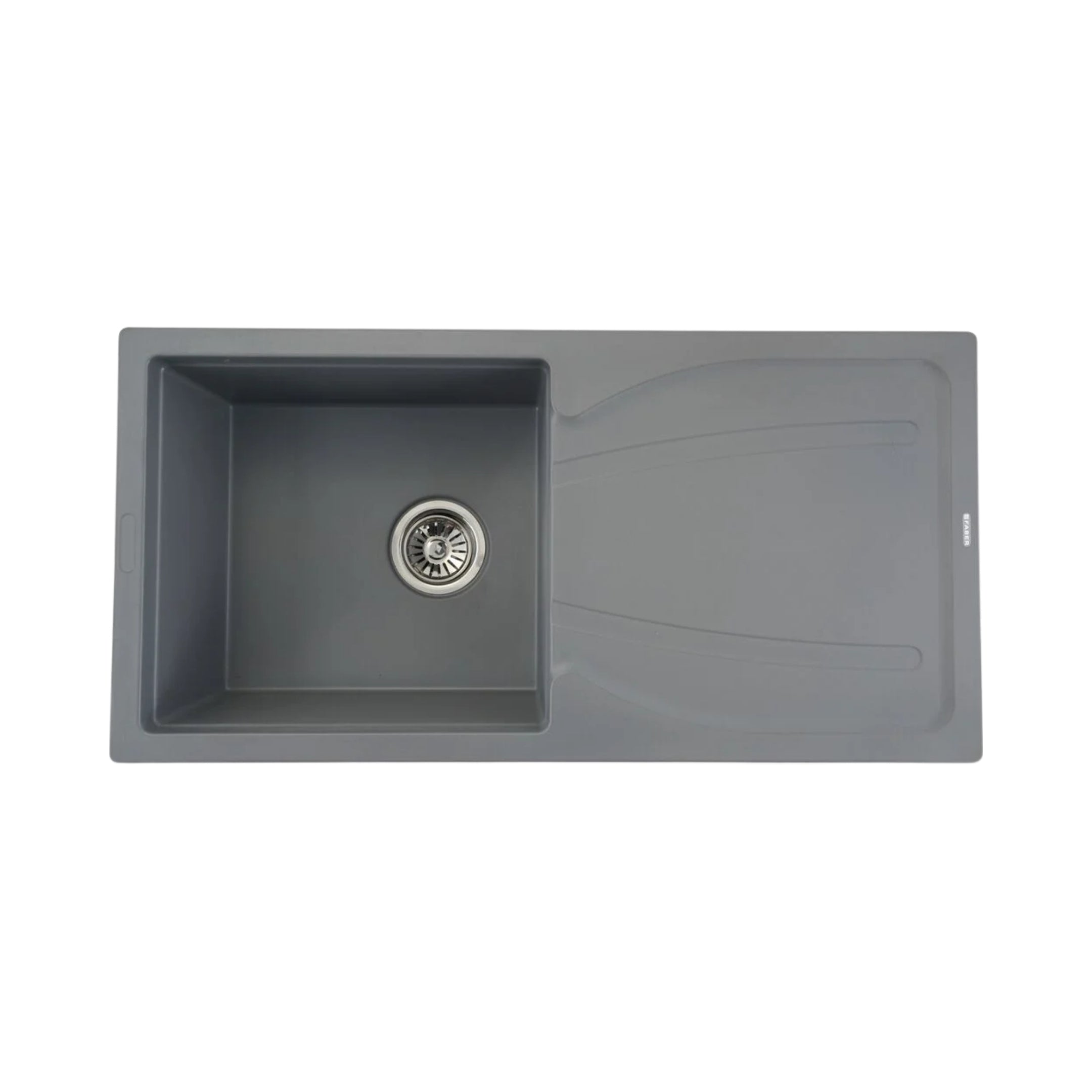 Faber Quartz Sink VRG 611-86 ( 34 x 17 inches ) - Lava shade on Decure.in