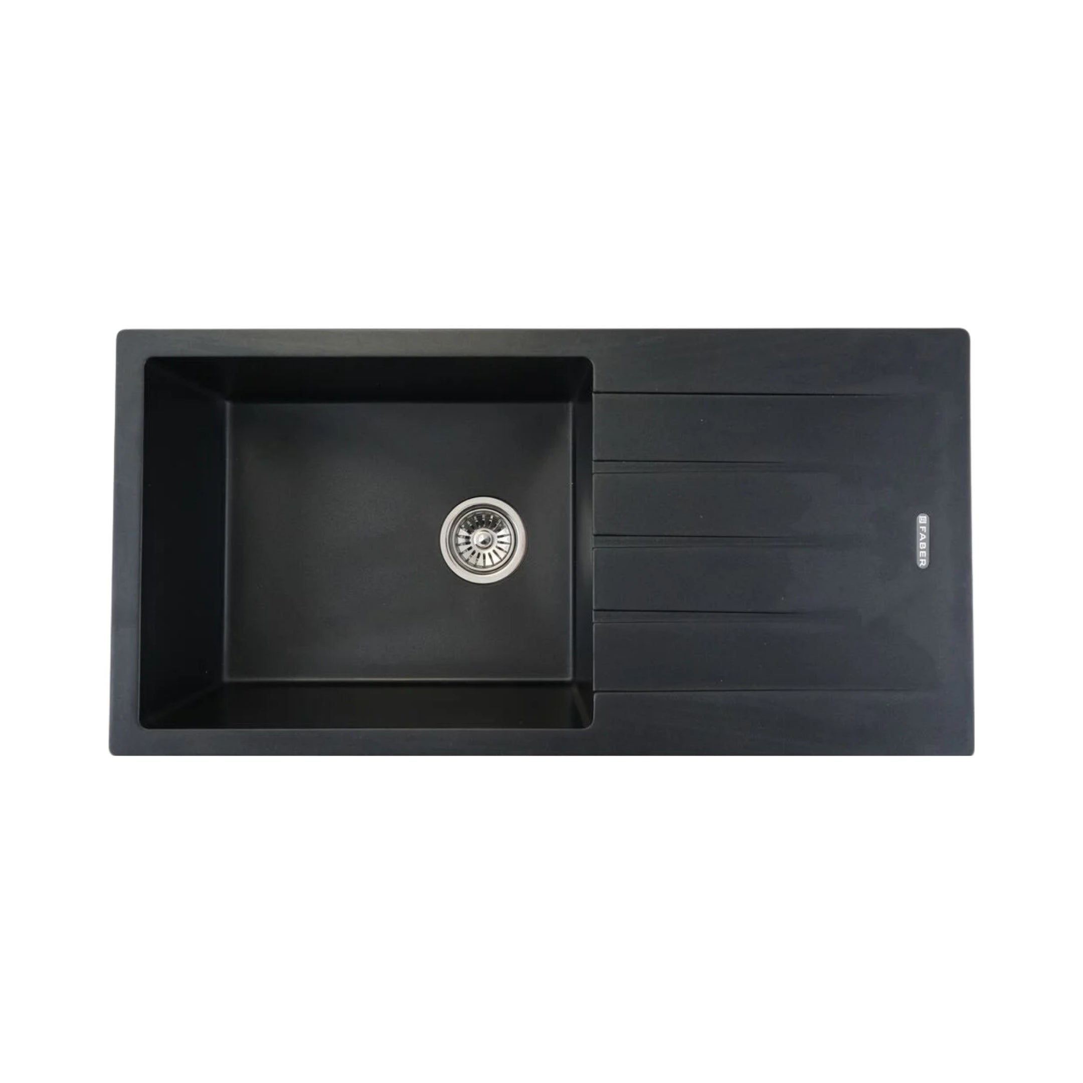 Faber Quartz Sink VRG 611-92/46 ( 36 x 18 inches ) - Coal shade on ...