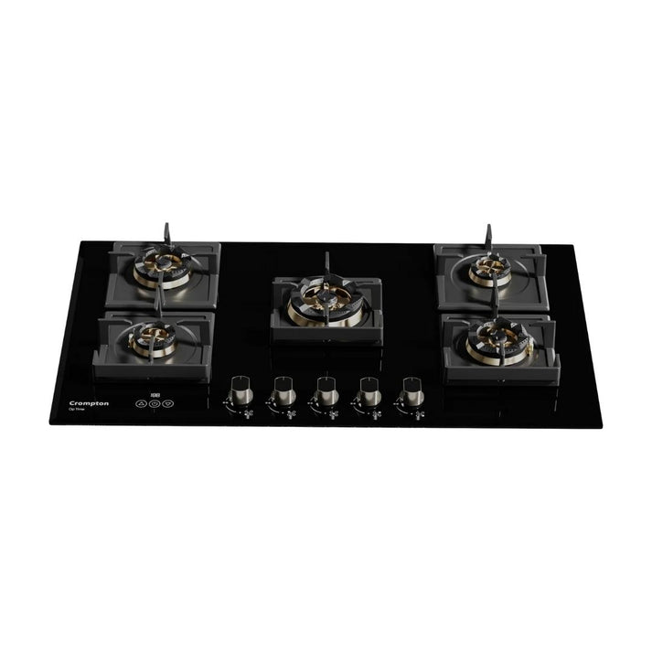 Crompton 90 cm 5 Burner Hob Optime Series HOB-OPFBTI900-MBL on Decure.in