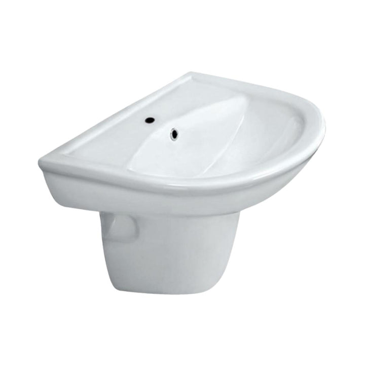 Jaquar White Half Pedestal Standard Basin – Decure.in