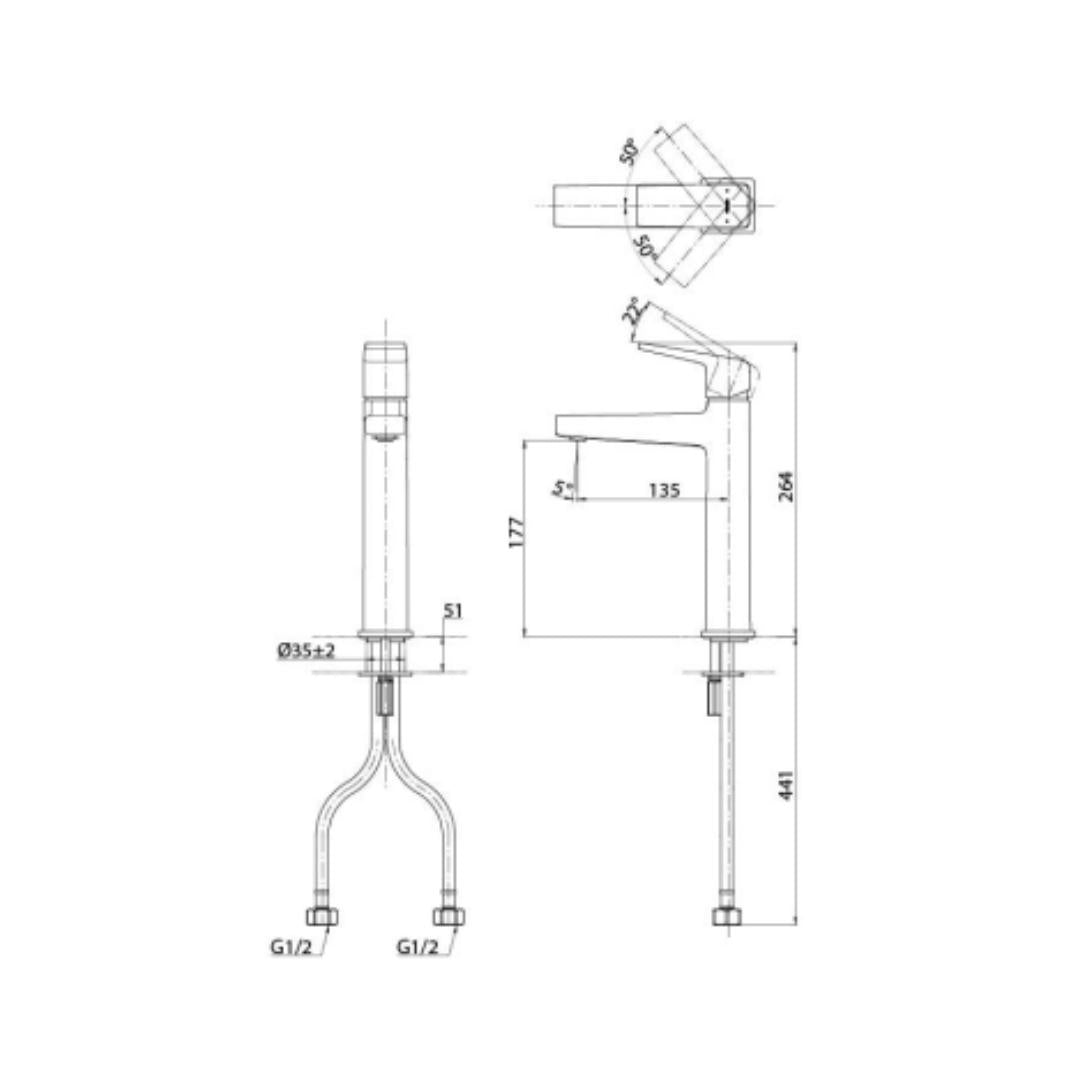 Toto Table Mounted Regular Basin Mixer GB TLG10304B - Chrome on Decure.in Toto Table Mounted Regular Basin Mixer GB TLG10304B - Chrome on Decure.in